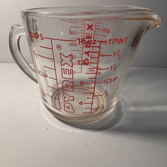 Pyrex | Kitchen | Vintage Pyrex 56 Measuring Glass Red Lettering Closed ...